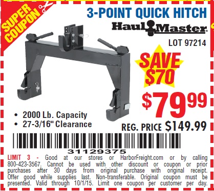 Harbor Freight Tools Coupon Database - Free coupons, 25 percent off ...