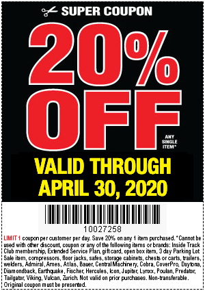 Harbor Freight Tools Coupon Database - Free coupons, percent off ...